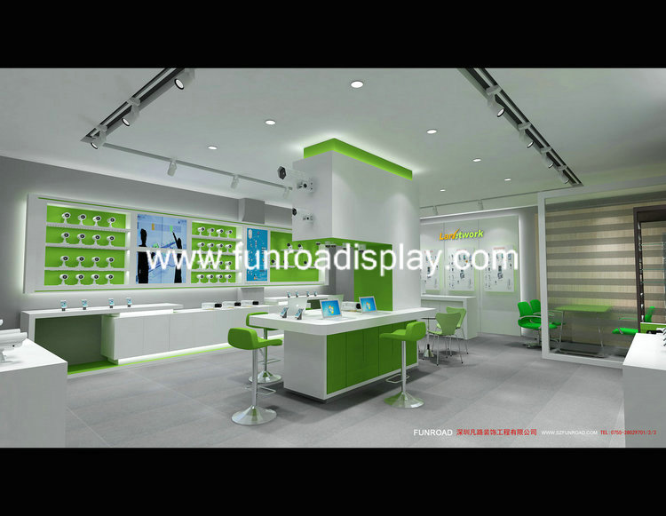 Bespoke whole shop electronic shop display furniture computer shop ...