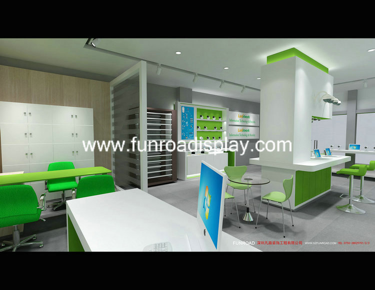 Bespoke whole shop electronic shop display furniture computer shop ...