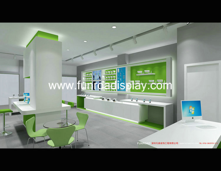 Bespoke whole shop electronic shop display furniture computer shop ...