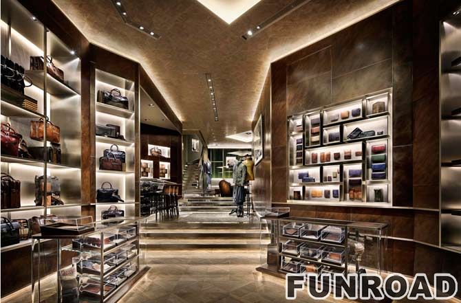 Wooden Handbag Display Showcase with Glass Cabinet | Funroadisplay