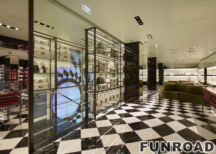 Fashion Wooden Display Cabinet for Lady PRADA Store Design | Funroadisplay