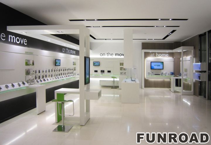 Stylish Cell Phone Display Showcase for Retail Phone Store Decor ...