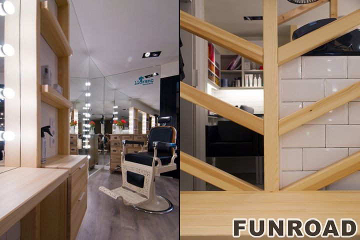 Noble elegant acrylic hair salon showcase stand item factory