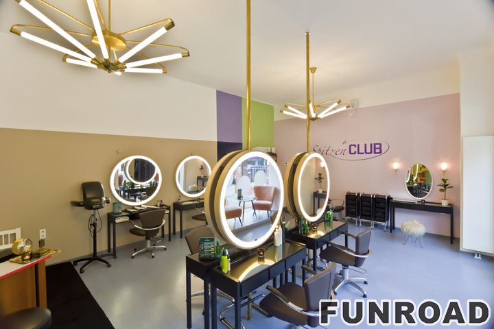 Customized Wooden Hair Salon Display Cabinet for Barber Shop ...