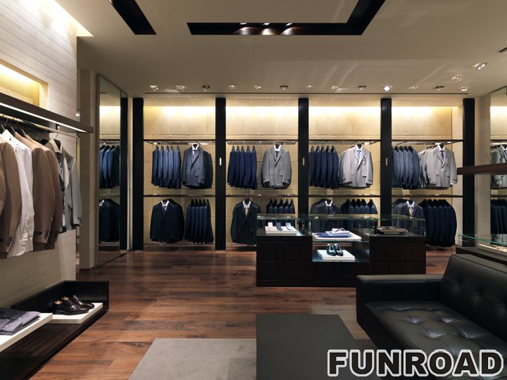 Customized Clothing Showcase for Business Man Clothing Shop Display ...