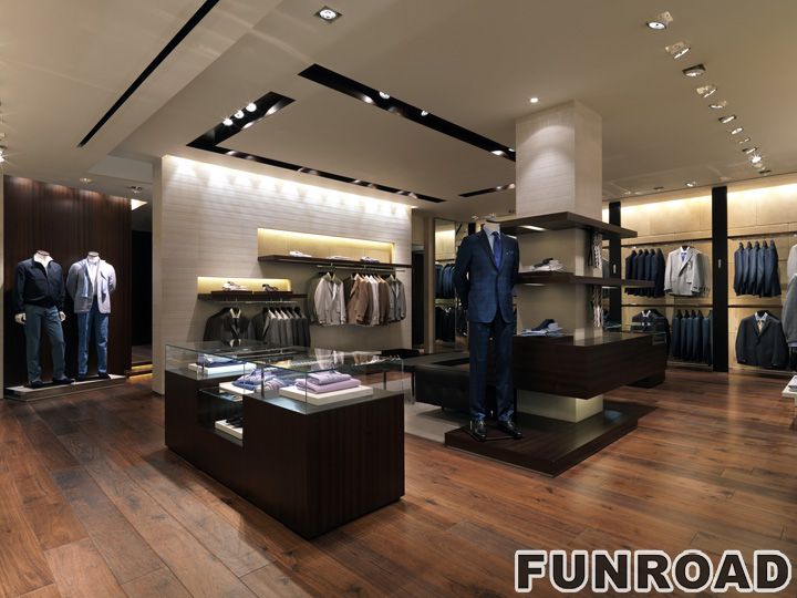 Customized Clothing Showcase for Business Man Clothing Shop Display ...