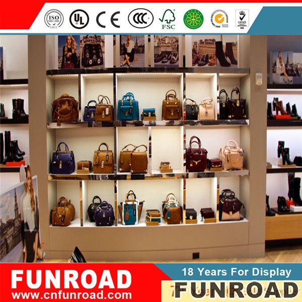 Customized Display Cabinet for Handbag Store Interior Design ...