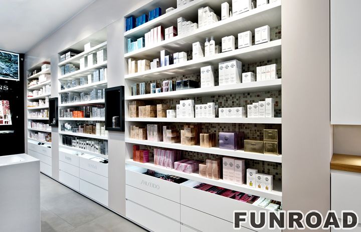 Glossy MDF Display Showcase for Shopping Mall Interior Design ...