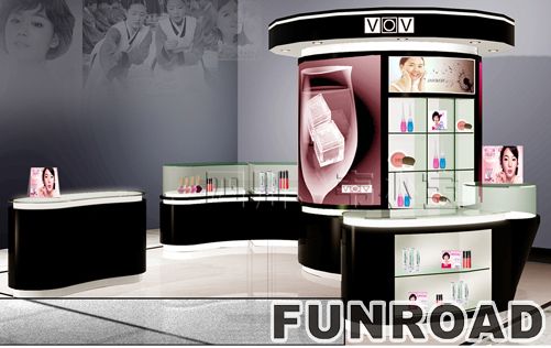 Retail Wooden Cosmetic Display Showcase for Shopping Mall Design ...