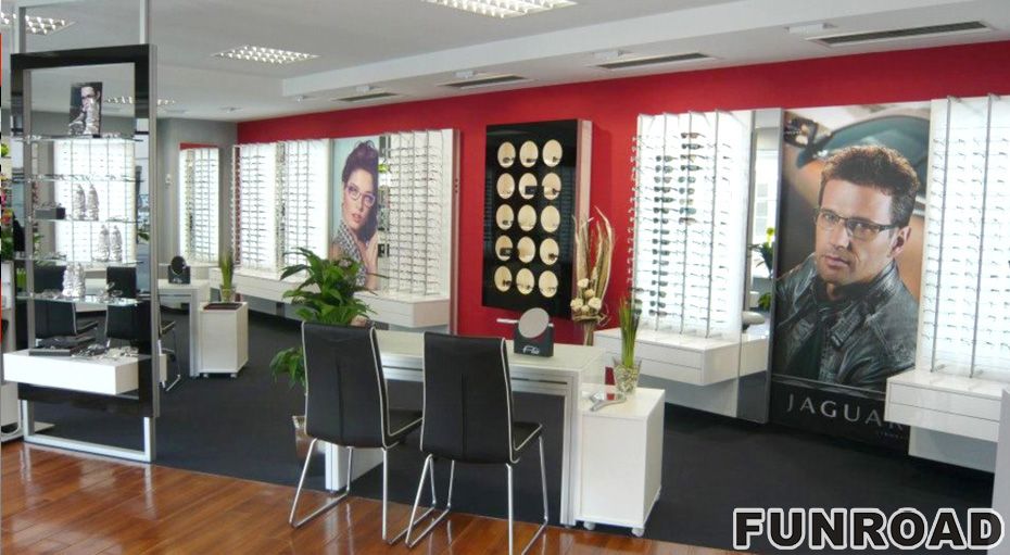 Wooden display show counters for glasses retail store