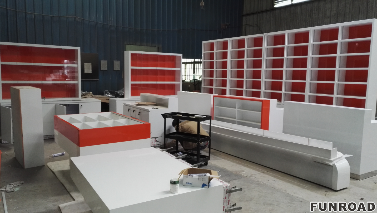 Customized Wooden Phone Display Showcase for Retail Phone Store ...