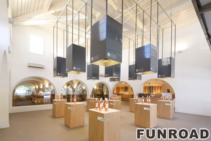 Retail wine store solid wood counter display design and cash counter ...