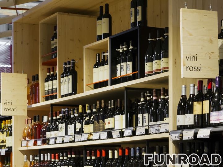 Retail Wine Display Showcase for Wine Store Interior Design | Funroadisplay