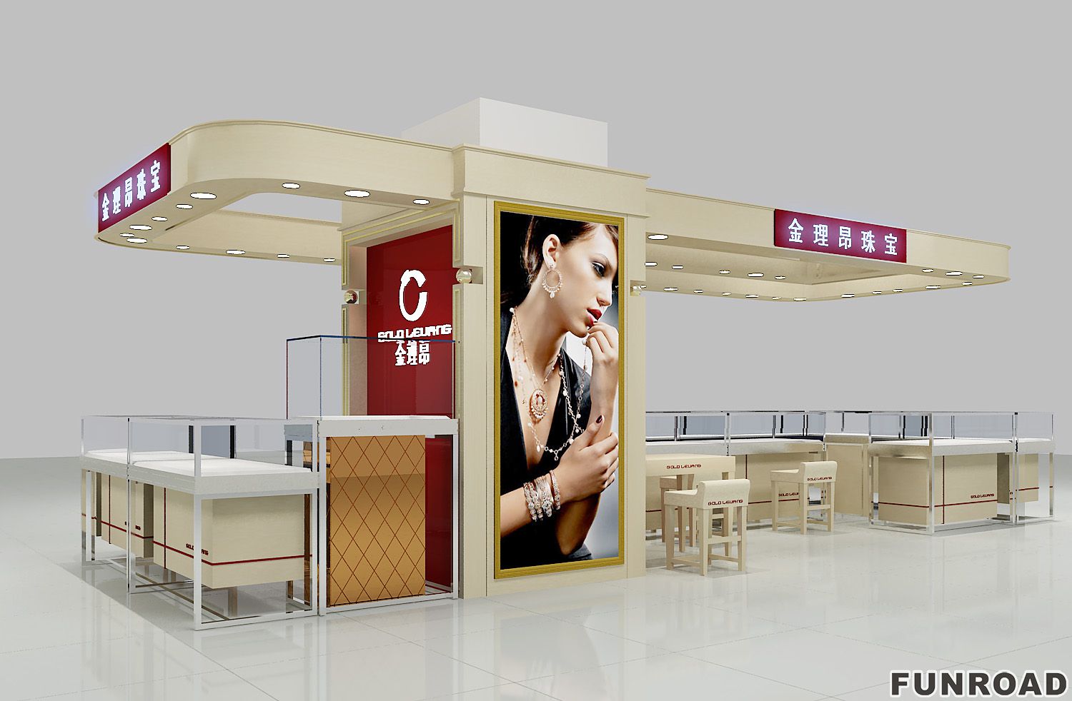 Top-end Fashion Display Showcase for Jewellery Brand Store Design ...