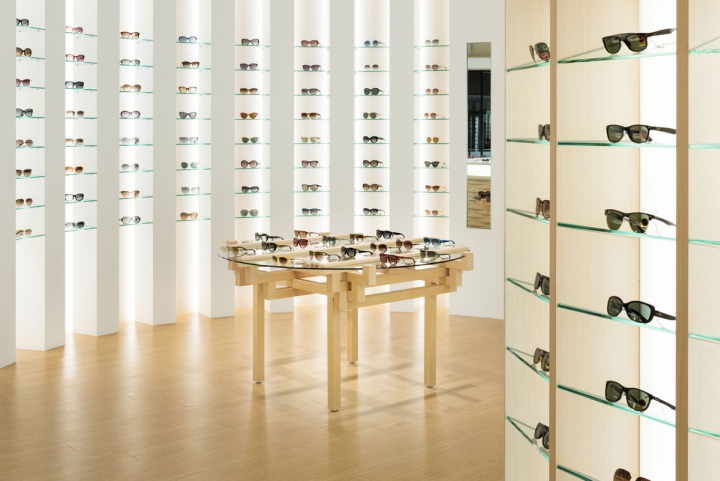 Quality Wood Circle Optical Display Counter with Glass Cabinet ...