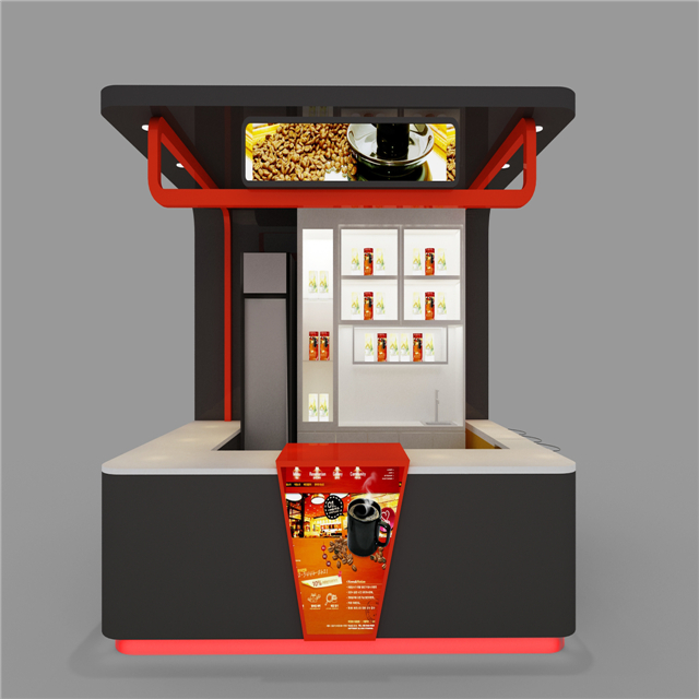 Custom starbucks coffee kiosk, prefab kiosk booth design