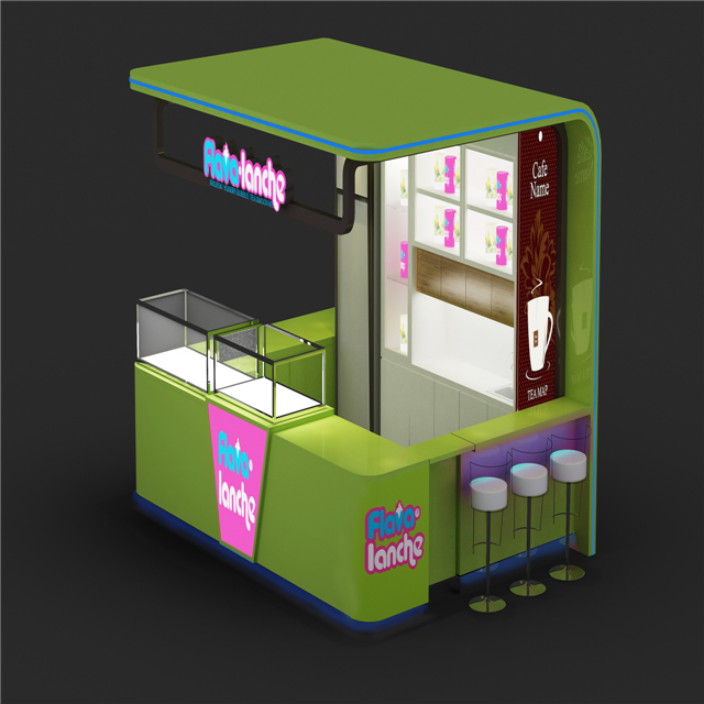 Custom starbucks coffee kiosk, prefab kiosk booth design