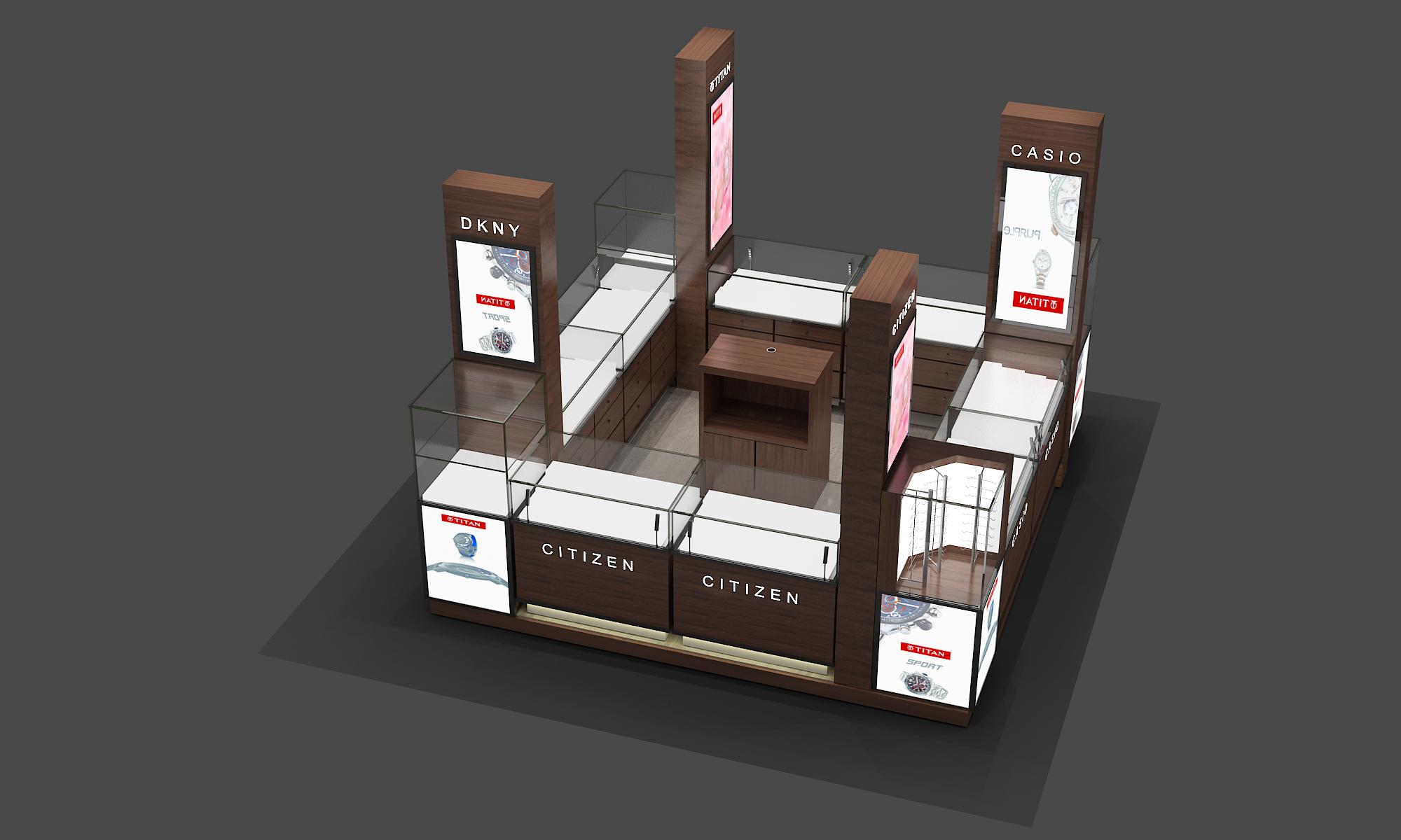 Retail Customized Watch Showcase Display for Mall Decoration ...