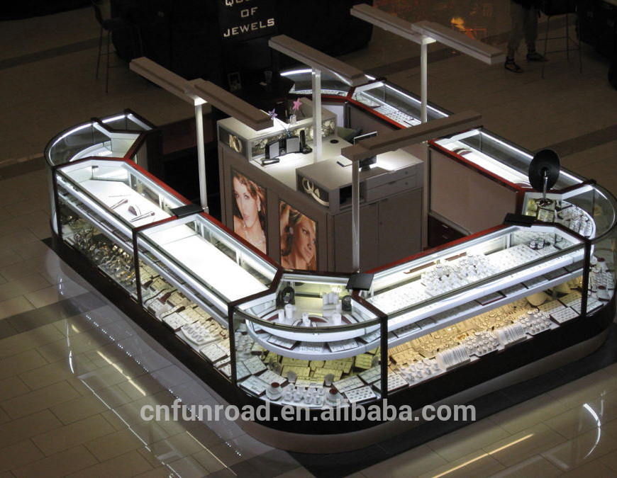 For Shopping Mall Glossy Display Showcase with Glass Cabinet ...