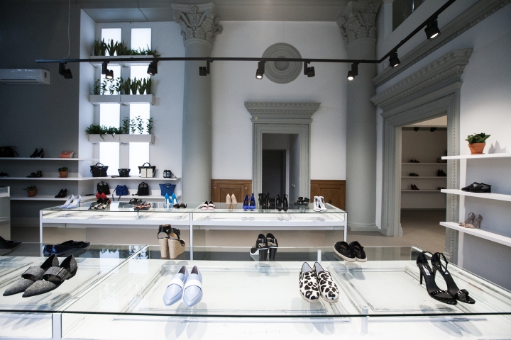 shoes display fixture display stand Shop Counter Design