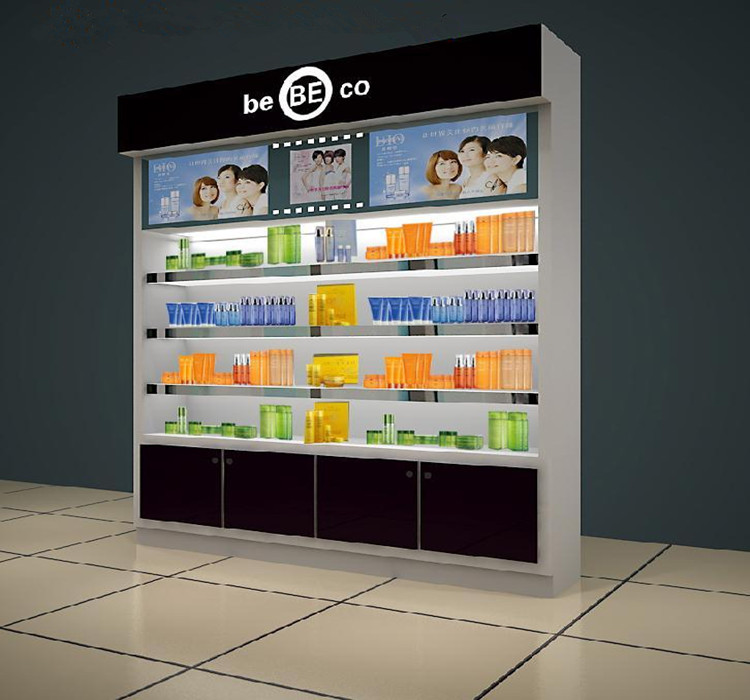 Cosmetic Showcase Cabinet with LED for Beauty Store Furniture ...