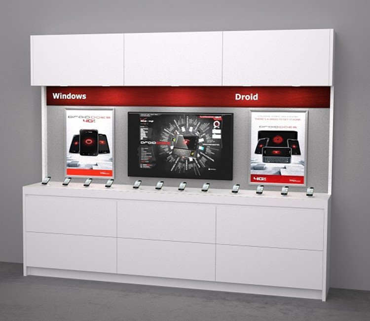 Wall Electronic Display Showcase for Cell Phone Retail Store ...