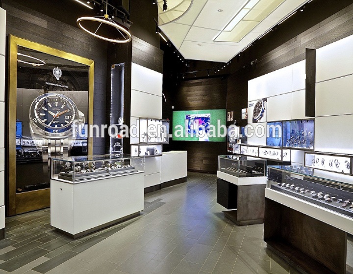 watch shop interior fitting watch counter design | Funroadisplay