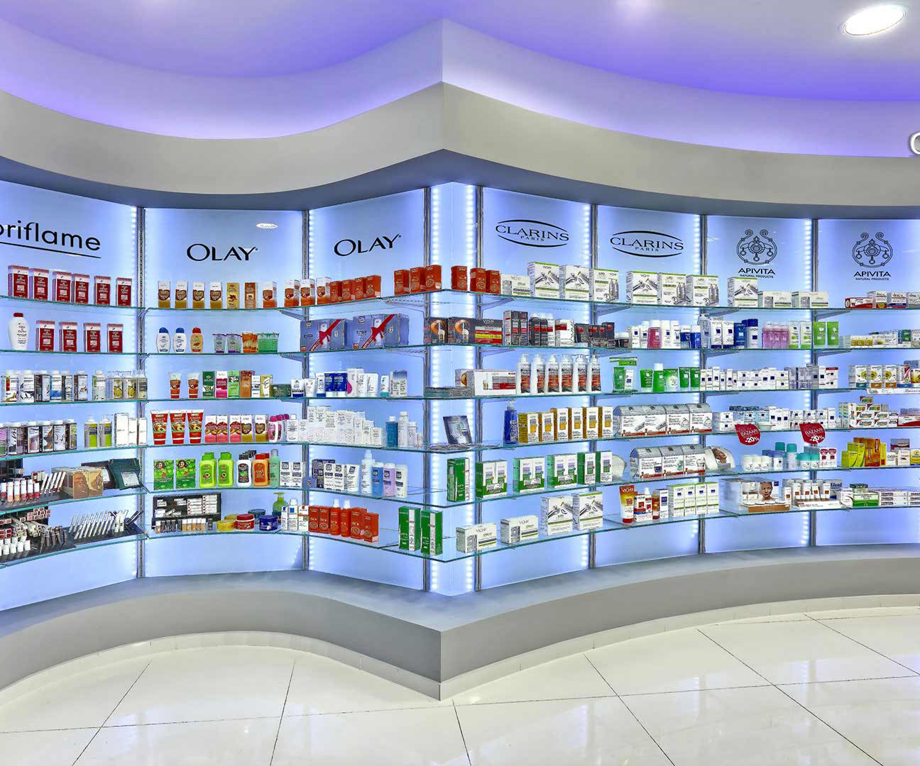 MDF Pharmacy Showcase Counter for Medical Store Design | Funroadisplay