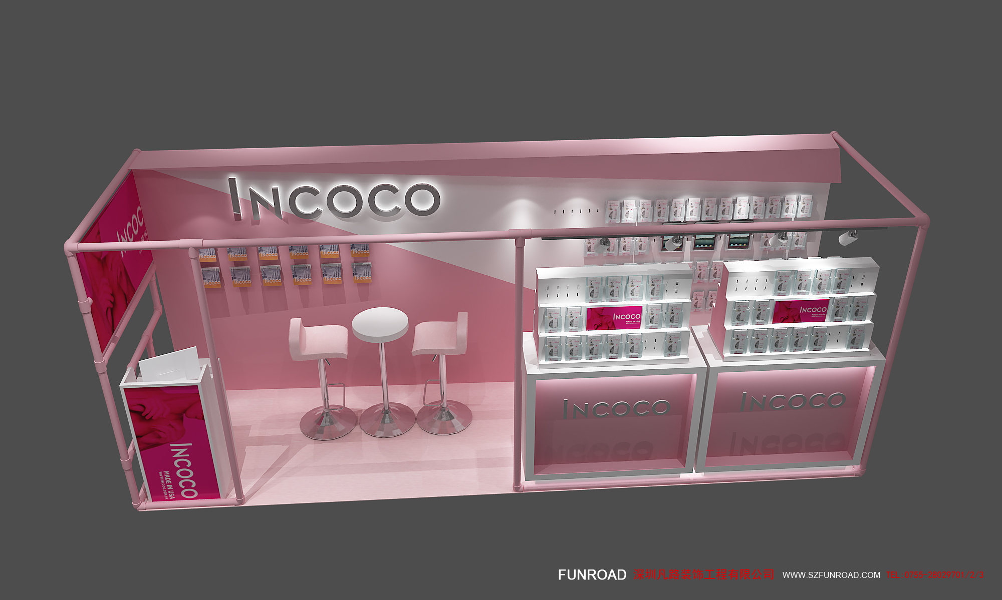 Nail Salon Display Showcase for Beauty Shop Furniture | Funroadisplay