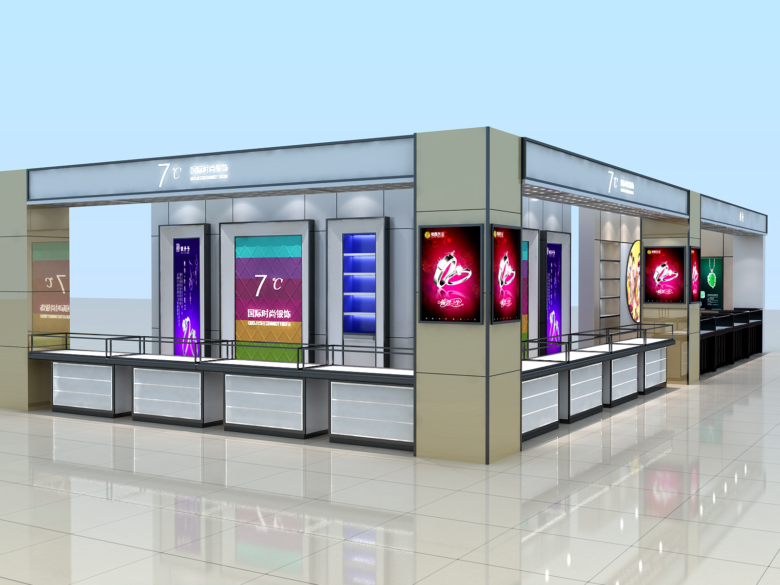 Retail Jewelry Display Showcase for Outside Exhibition Display ...