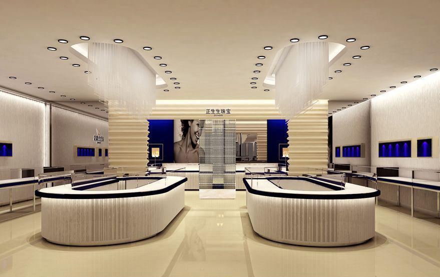 17 high-end light luxury theme jewelry store display counter design and ...