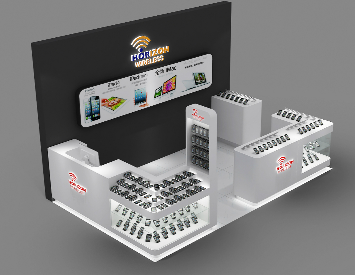 Modern Cell Phone Display Showcase with Glass Cabinet | Funroadisplay