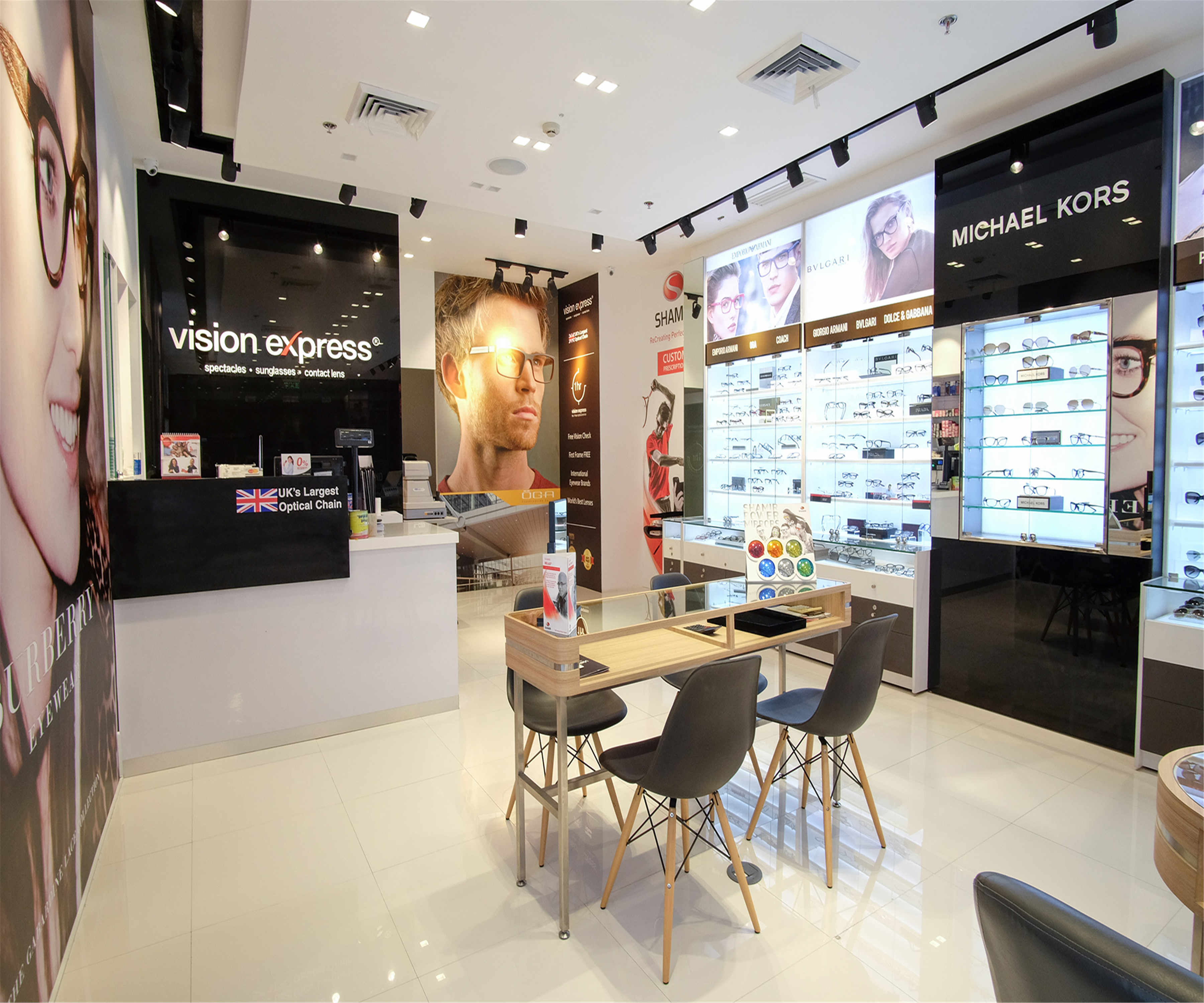 fashion customized optical store interior design with store display ...