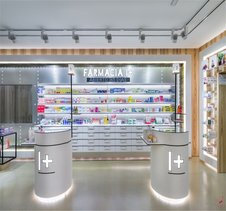 pharmacy shelving drugstore creative store display fixtures