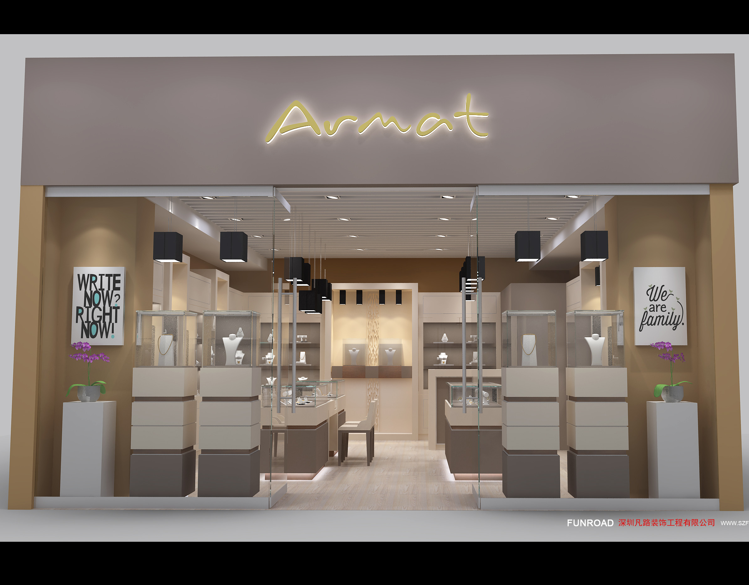Modern Design for Jewelry Brand Store Display Showcase | Funroadisplay