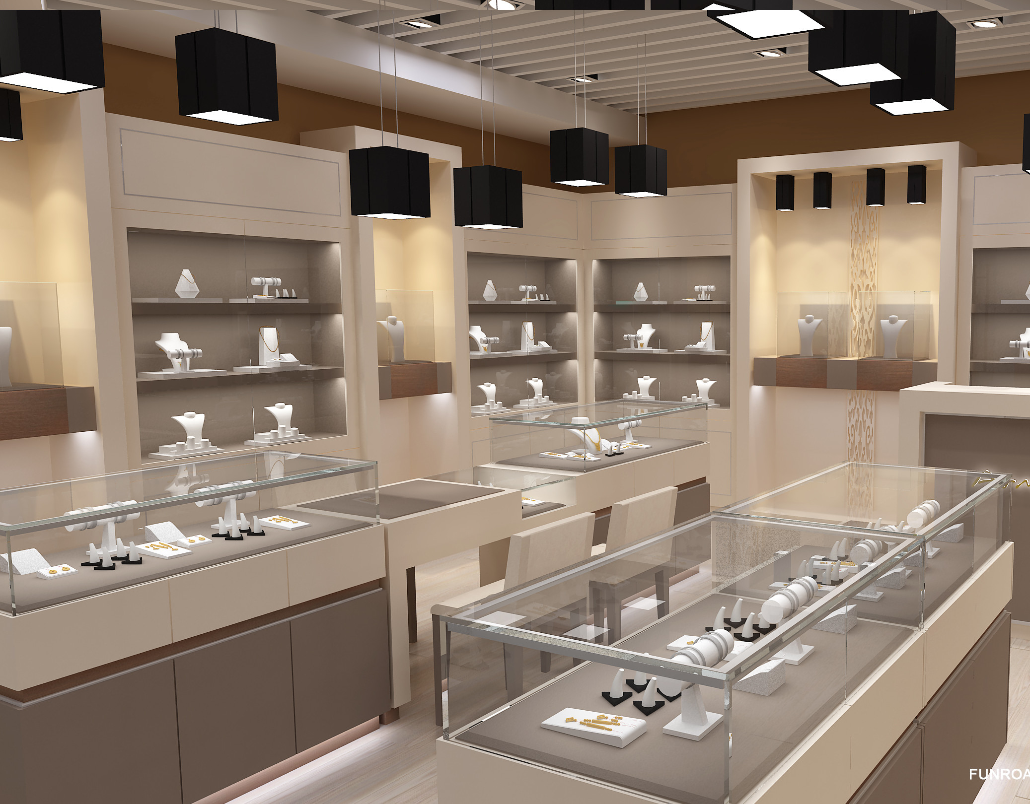 Modern Design for Jewelry Brand Store Display Showcase | Funroadisplay