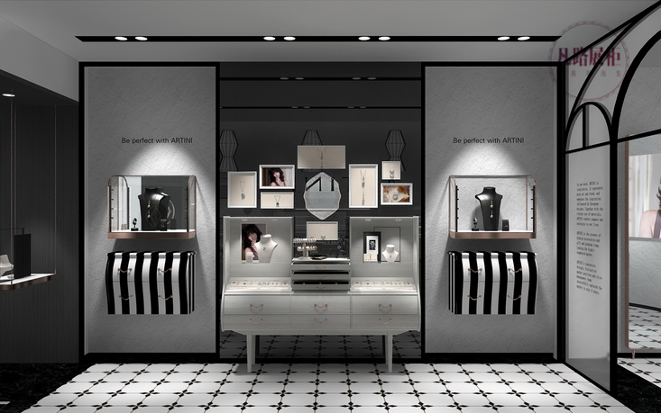 Customized Retail Display Case for Jewelry Store Interior Design ...