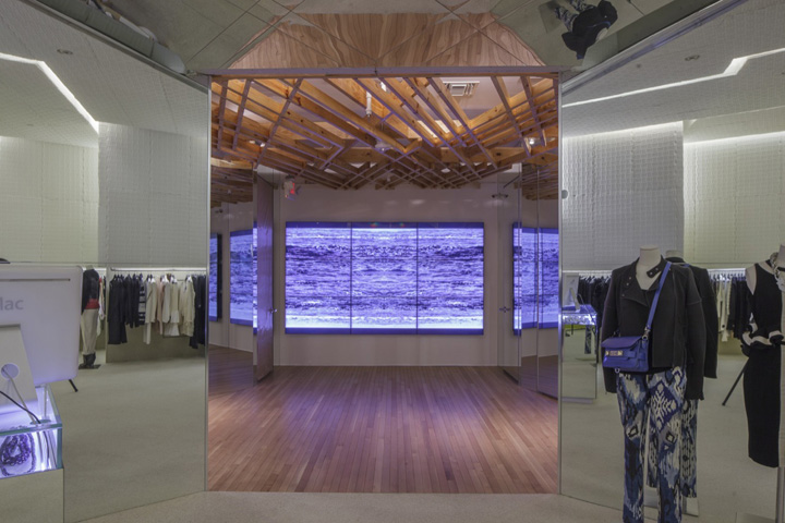 Customized Wooden Display Showcase for Clothing Flagship Store ...