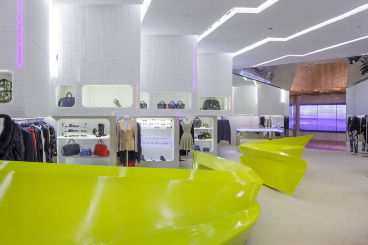 Customized Wooden Display Showcase for Clothing Flagship Store ...