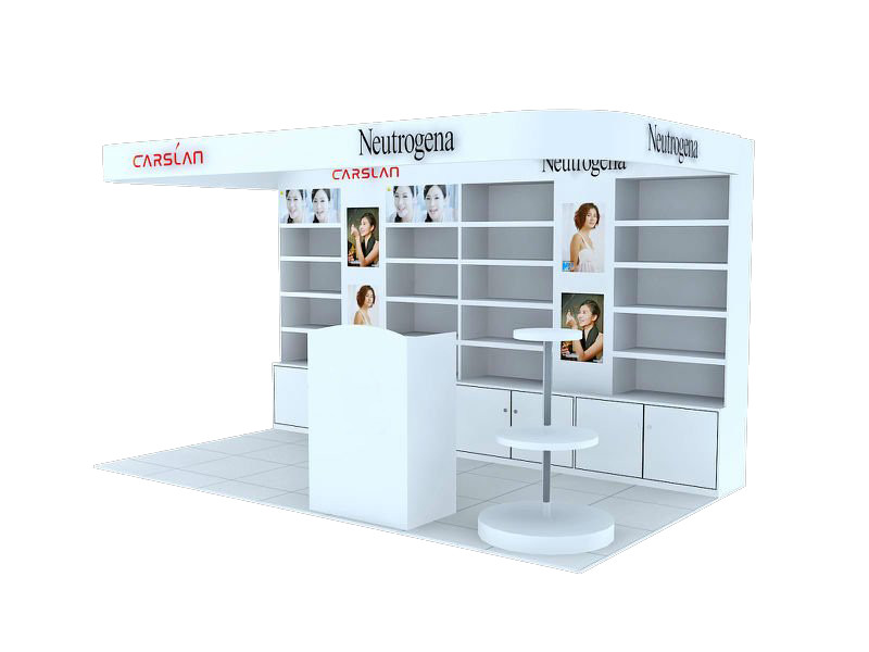 Retail Store Makeup Lipstick Fireproof Wood Corner Glass Wall Display ...