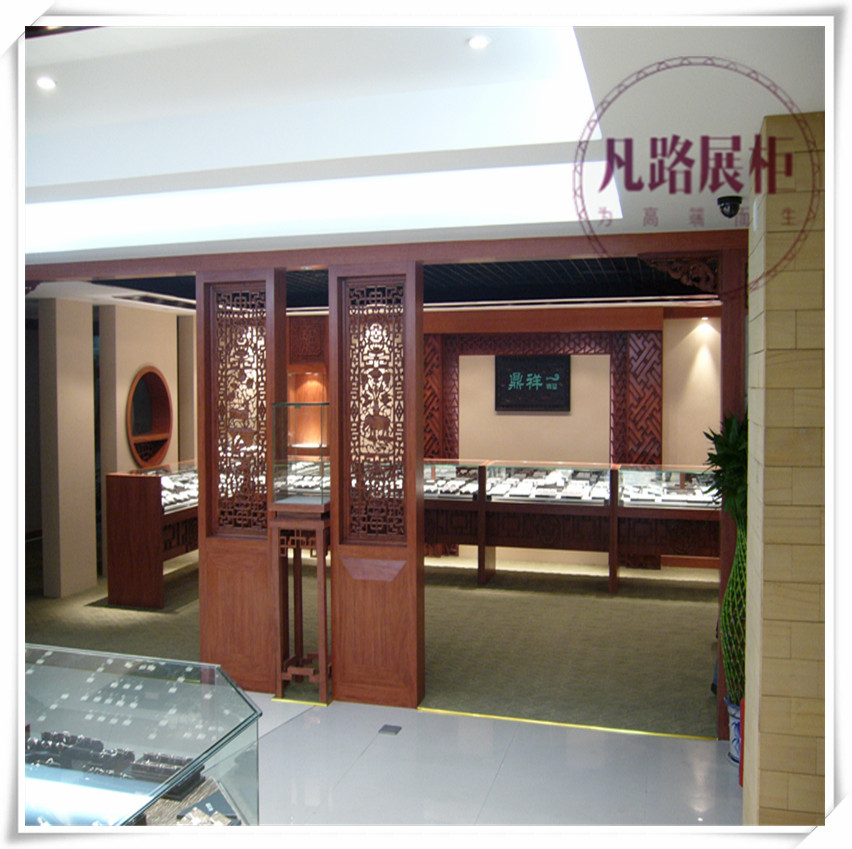 Customized high-end wooden jade display cabinet, fan lu 15 years of ...