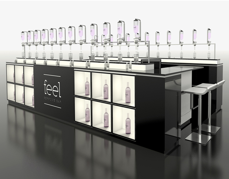 Retail Glass Cosmetic Display Showcase for Makeup Display | Funroadisplay