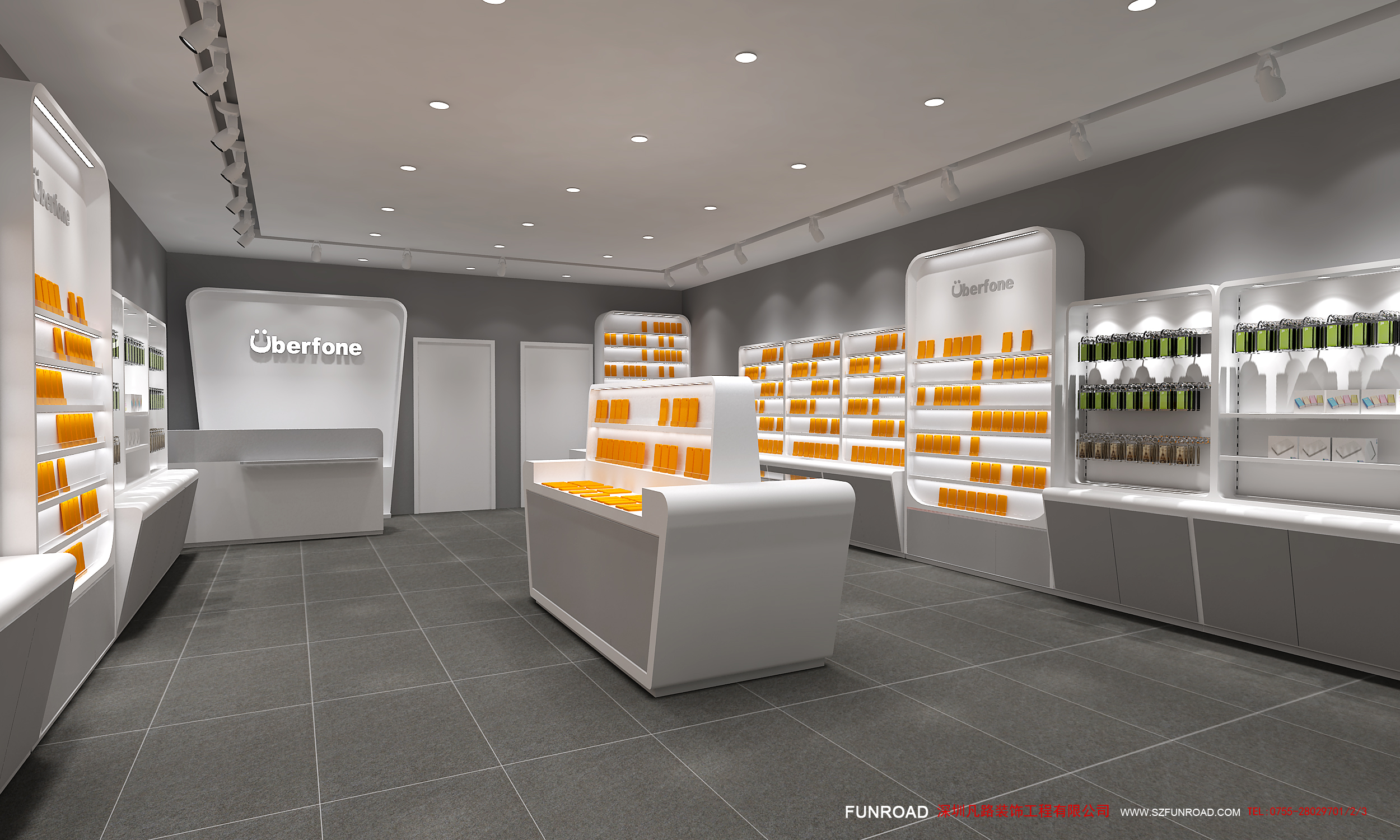 3D Design Display Showcase for Cell Phone Store Interior Decor ...