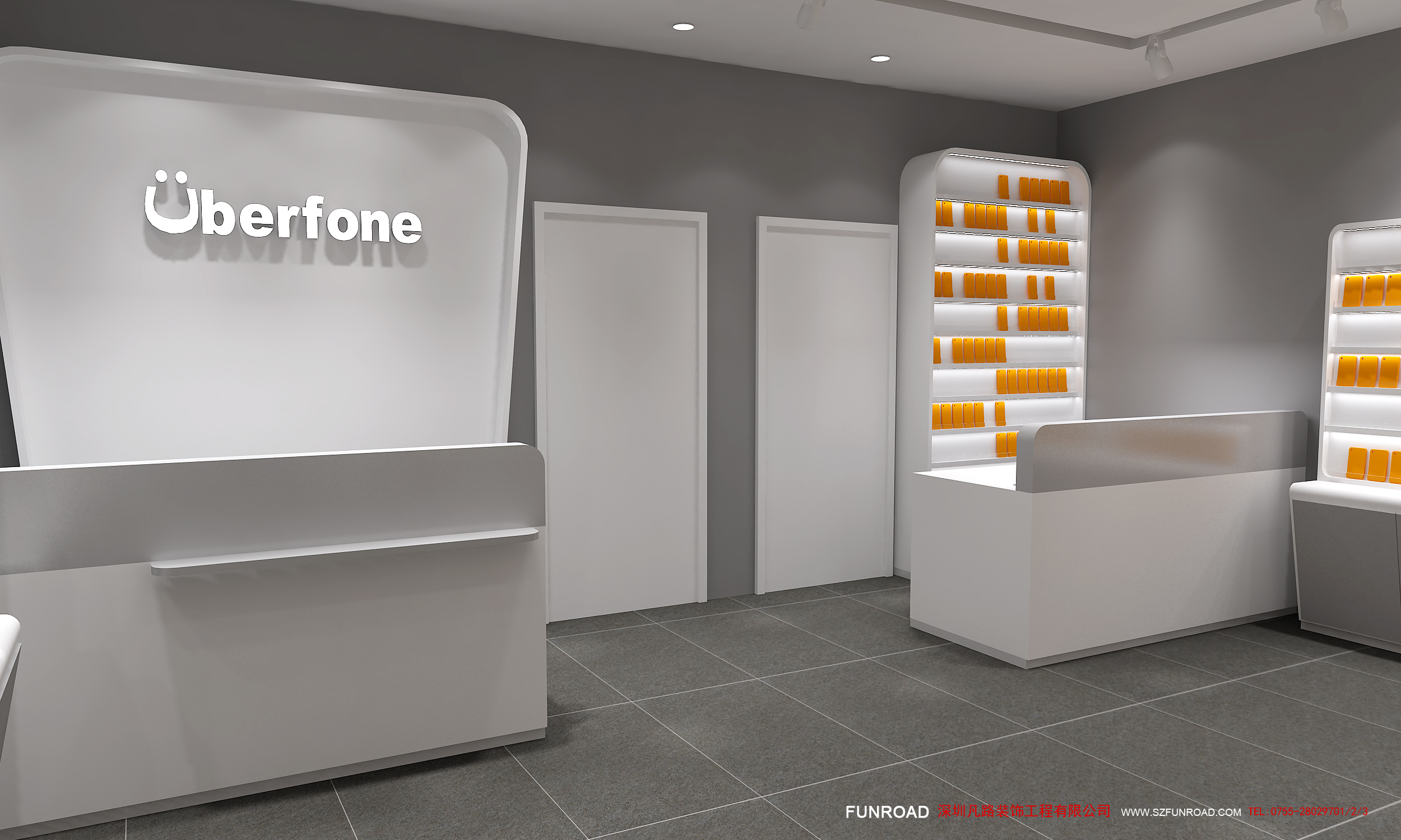 3D Design Display Showcase for Cell Phone Store Interior Decor ...