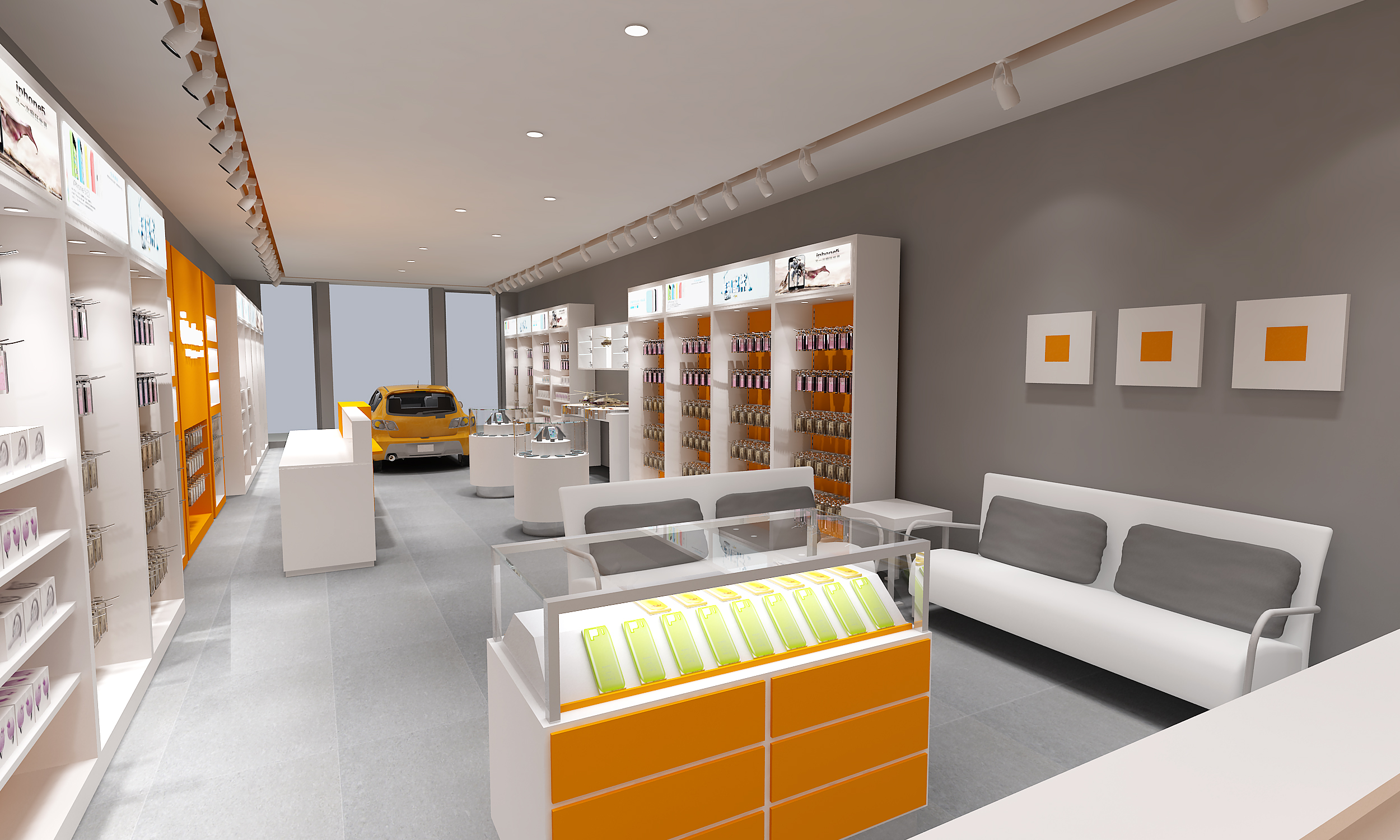 3D Design for iPhone Flagship Store Display Showcase | Funroadisplay