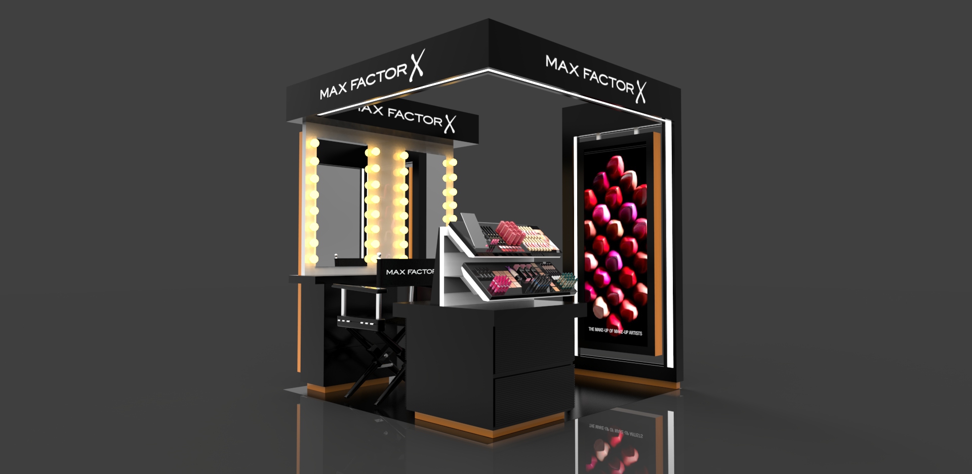 New Design Cosmetic Showcase Cabinet for Makeup Display | Funroadisplay