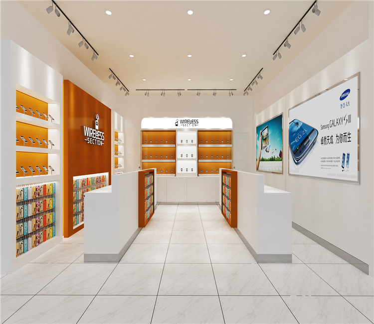 cell phone repair counter display showcase modern phone accessories ...