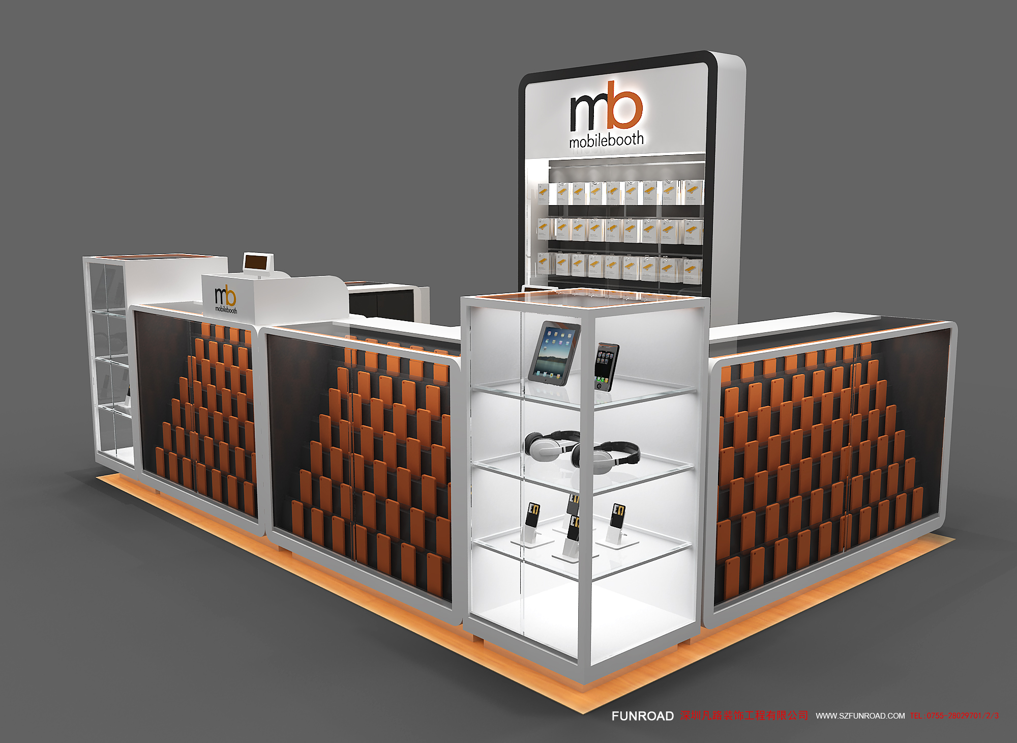 For Shopping Mall Cell Phone Display Showcase | Funroadisplay
