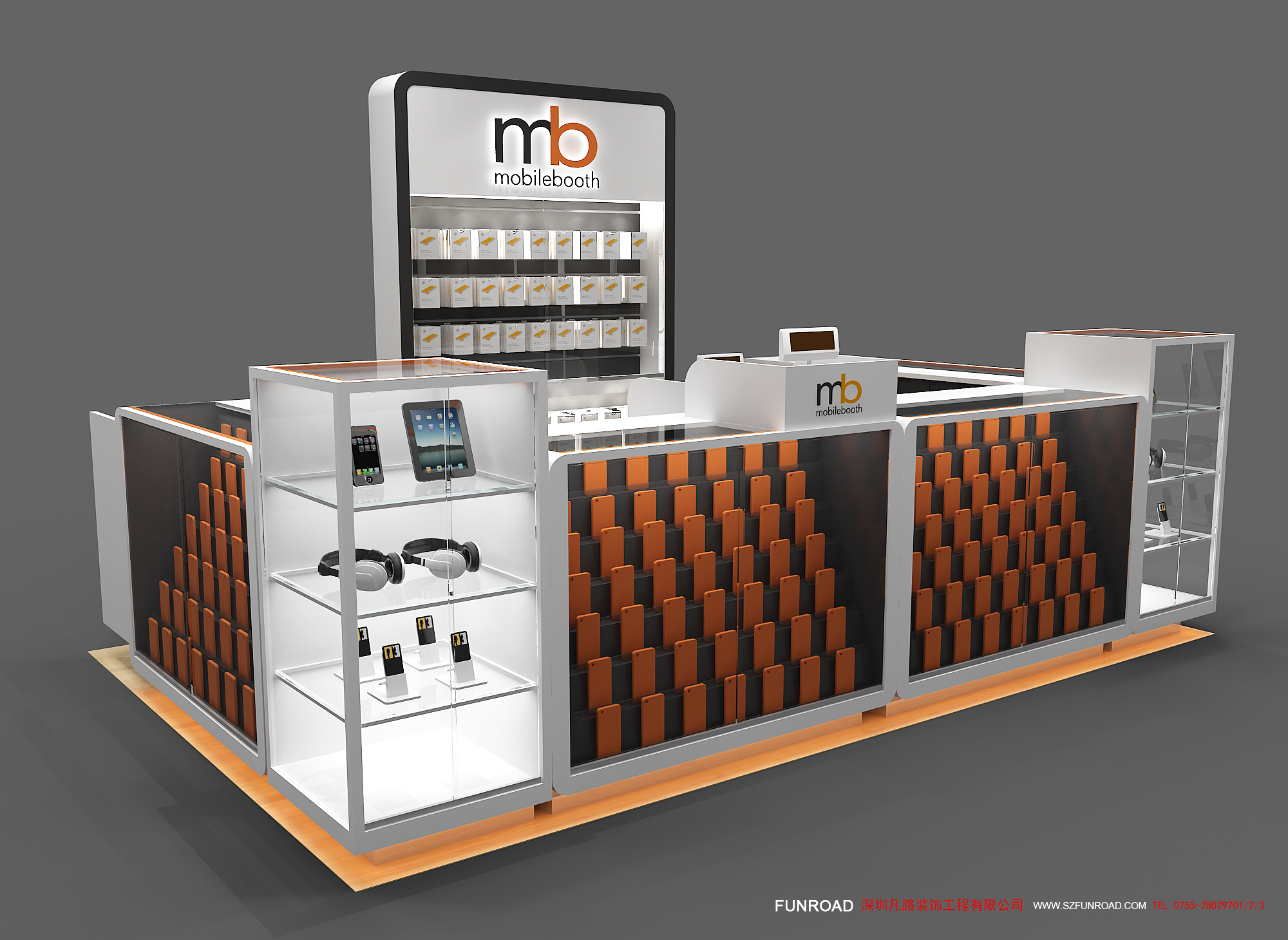 For Shopping Mall Cell Phone Display Showcase | Funroadisplay