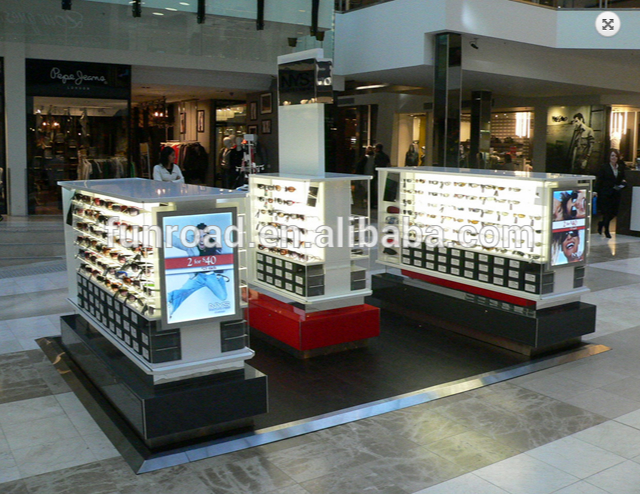 Customized Wooden Optical Display Counter for Brand Sunglasses Store ...